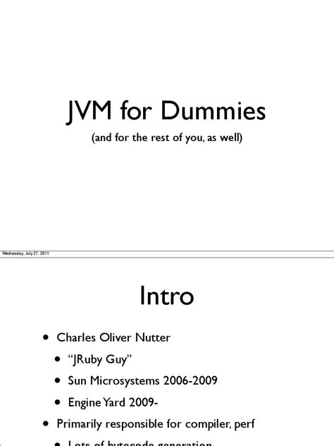 an introduction to the java virtual machine bytecode and just in time compilation pdf java