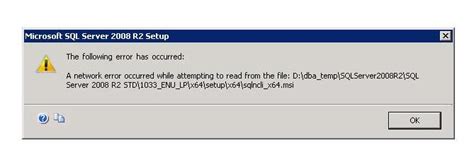 Manage SQLServer Network Error Occured In SQLNCLI File X64 While