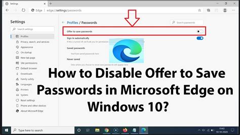 How To Disable Offer To Save Passwords In Microsoft Edge On Windows 10