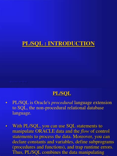 1 pls ql introduction pdf pl sql sql