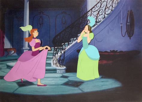 Animation Collection Original Production Animation Cels Of Drizella And Anastasia Tremaine From