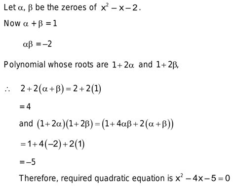 If Alpha And Beta Are The Zeroes Of The Quadratic Polynomial Xsquare