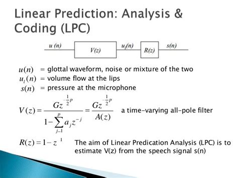 linear prediction
