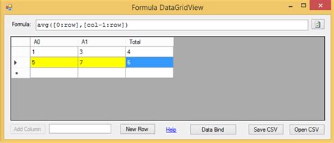 datagridview con soporte para fórmulas