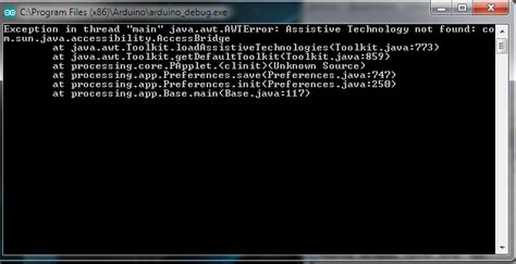 ide arduino 1 0 6 exception in thread main java awt awterror ide 1 x arduino forum