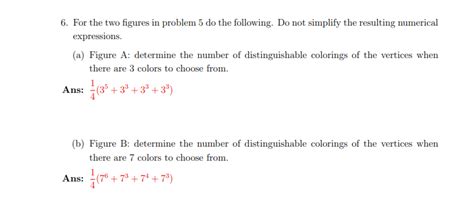 show steps for this combinatorics problem for the two