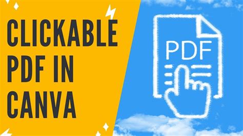 clickable pdf in canva how to create clickable links in canva youtube