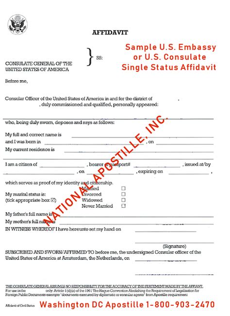 Single Status Affidavit Form Dallas County