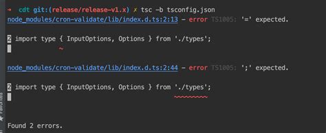 Error Compilation With Typescript Issue 177 Airfooox Cron Validate
