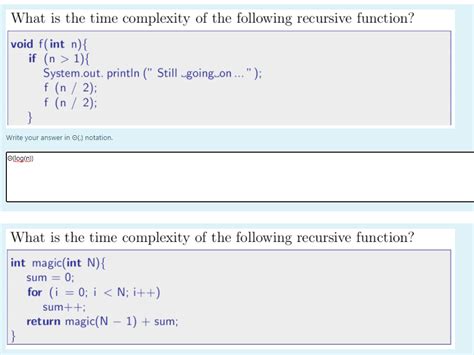 solved what is the time complexity of the following