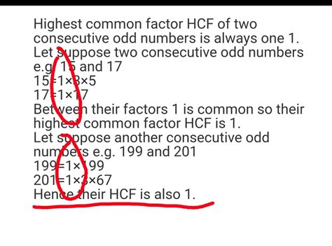 Find HCF Of 2 Consecutive Odd Numbers