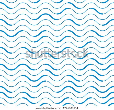 Wavy Technical Lines Seamless Pattern Vector Stock Vector Royalty Free