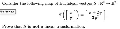solved consider the following map of euclidean vectors
