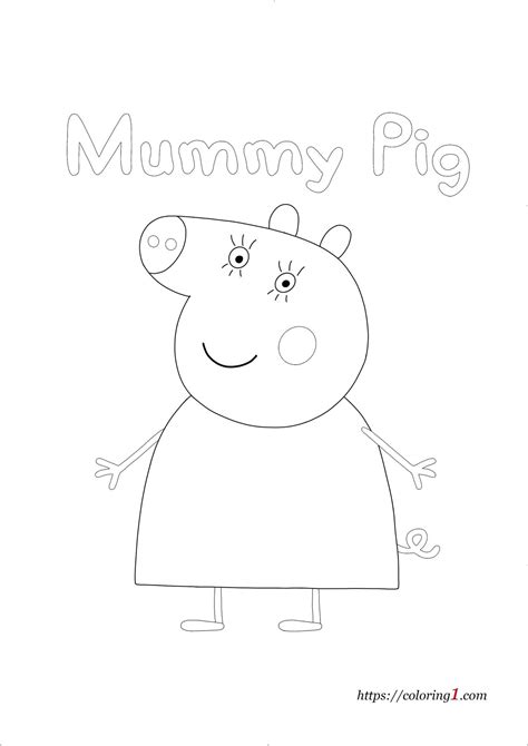 Coloring Pages For Cookies Peppa Pig Coloring Pages Mummy Pig And The