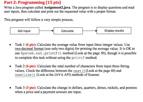 solved write a java program called assignment2 java the