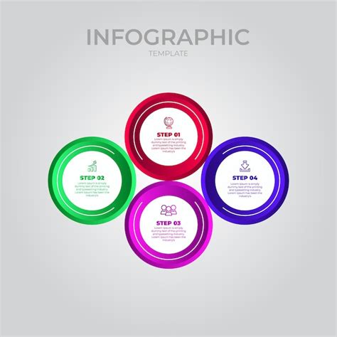 Premium Vector Four Steps Modern Connecting Infographic Template