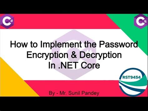 ASP NET Core Encryption And Decryption Password How To Password