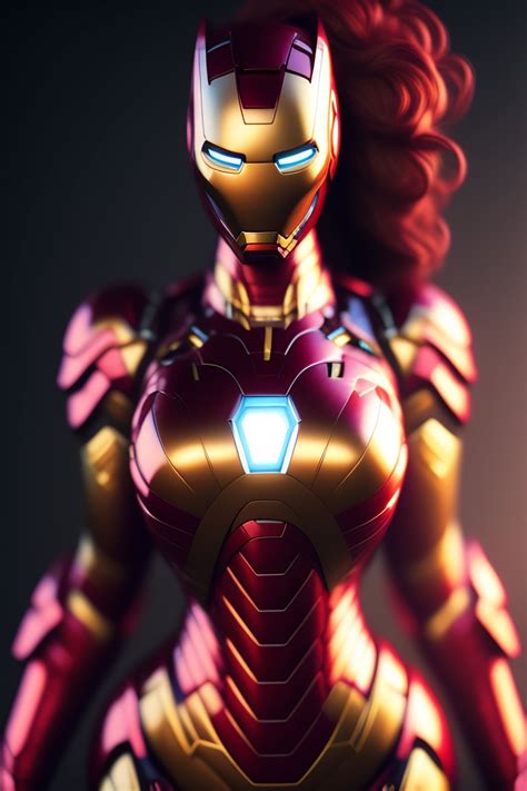 Lexica A Female Version Of Iron Man In Full Body View Dream Like Art Smooth Lighting