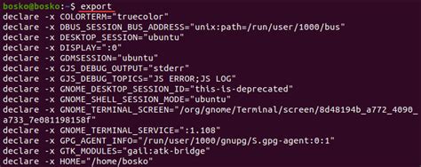 Linux Export Command With Examples Command Syntax Options