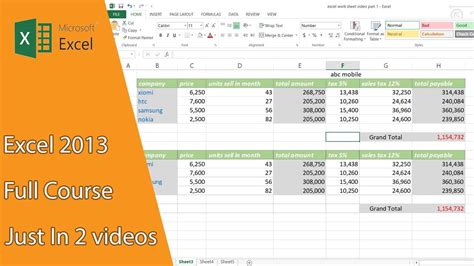 microsoft excel tutorial for beginners very basic to advanced youtube