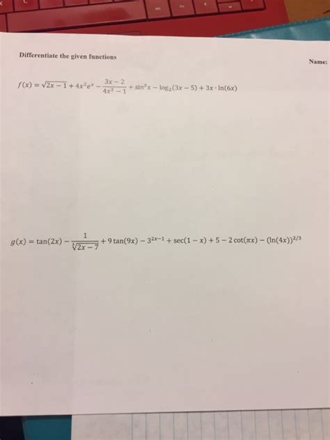 solved differentiate the given functions f x squareroot