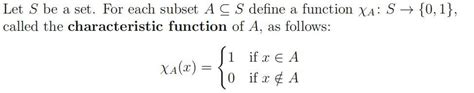 solved let s be a set for each subset a⊆s define a function