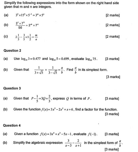 solved simplify the following expressions into the form