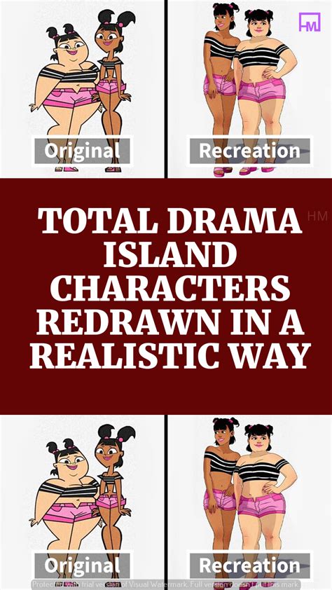 Artist Redraws 20 Total Drama Island Characters In A More Realistic Way Artofit