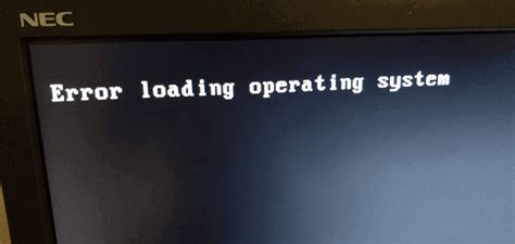 how to fix the error loading operating system issue