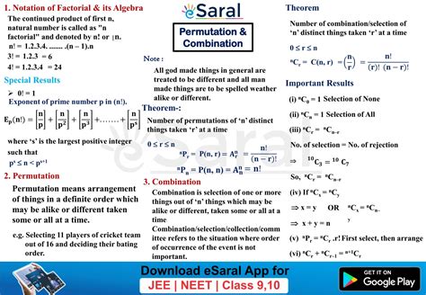 Mind Maps For Permutation And Combination Class 11 JEE Main Advanced
