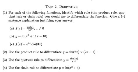 solved 1 for each of the following functions identify