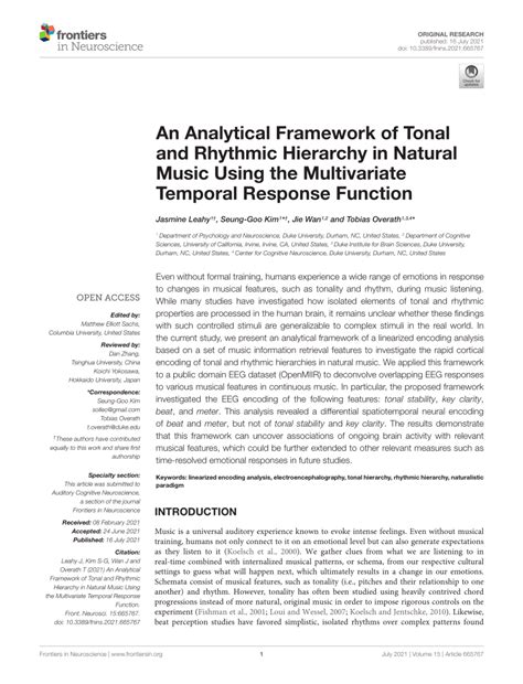 pdf an analytical framework of tonal and rhythmic hierarchy in natural music using the
