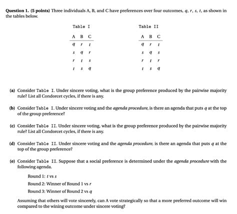 solved question 1 5 points three individuals a b and c