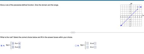 solved give a rule of the piecewise defined function give