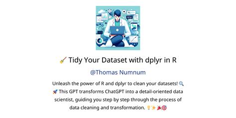 Tidy Your Dataset With Dplyr In R GPTs Features And Functions