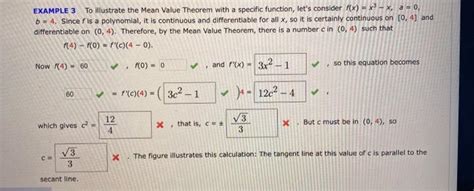 solved example 3 to illustrate the mean value theorem with a