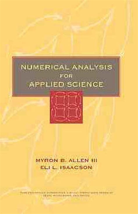 numerical analysis for applied science by myron b allen english hardcover boo 9780471552666