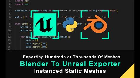 Unreal Engine 5 Tutorial Blender Exporter Instanced Static Mesh Exporter 24 Youtube