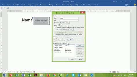 How To Use Date Picker And Drop Down List In Ms Word YouTube