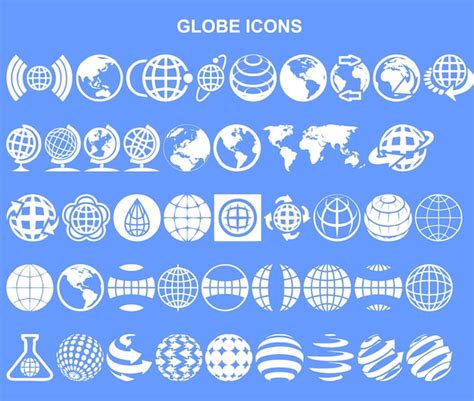 Premium Vector Set Of Globe Icons Vector