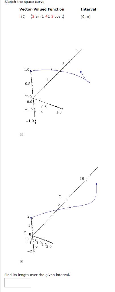 solved sketch the space curve vector valued function