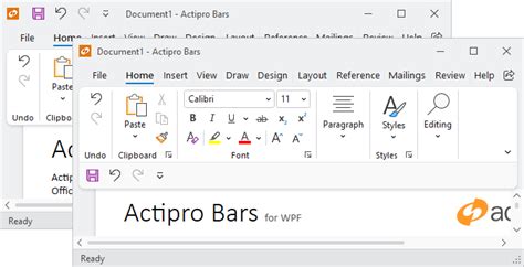 quick access toolbar ribbon features actipro wpf controls docs