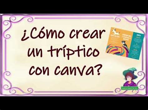 Cómo hacer un tríptico con Canva YouTube