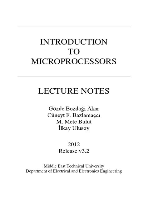 introduction to microprocessors lecture notes on the motorola m68hc11 microcontroller pdf
