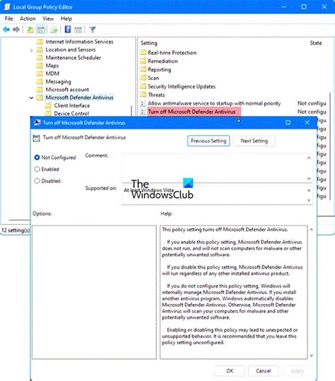 how to disable microsoft defender in windows 11 10