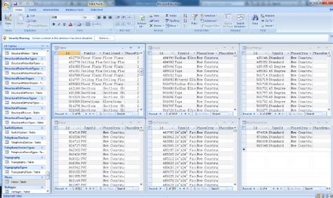 tables in the revit database download scientific diagram