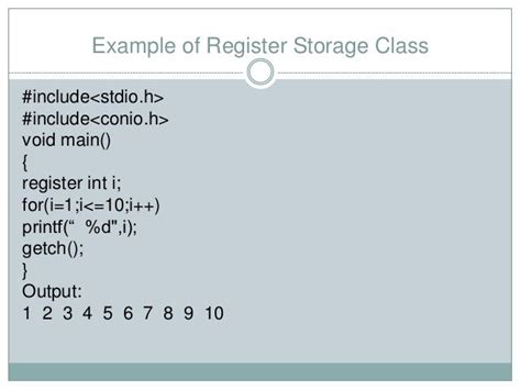 storage class in c language