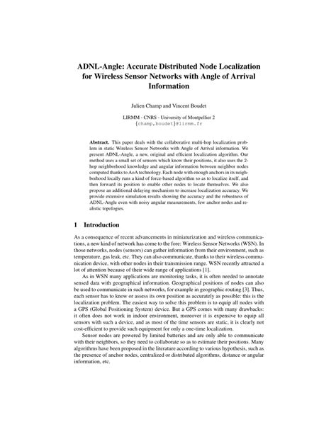 pdf adnl angle accurate distributed node localization for wireless sensor networks with angle