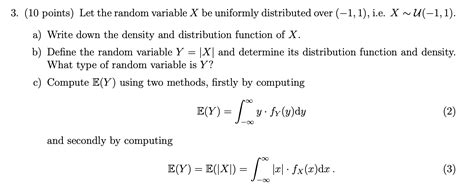 solved e y y 3 10 points let the random variable x be