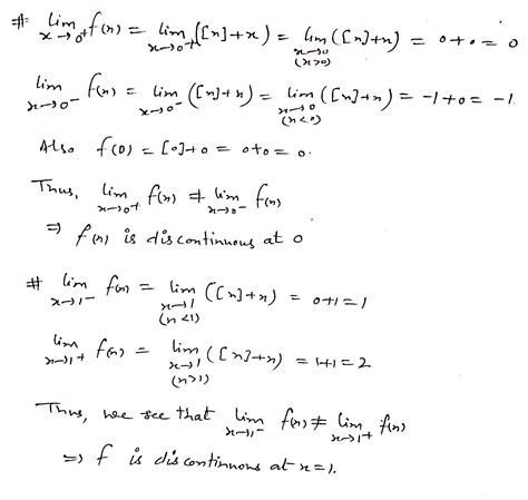 [solved] classify all of the discontinuities of the function f [x] 1 course hero